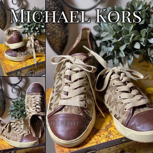 Michael Kors | Shoes | Brown Tan Michael Kors Mk Sneakers | Poshmark